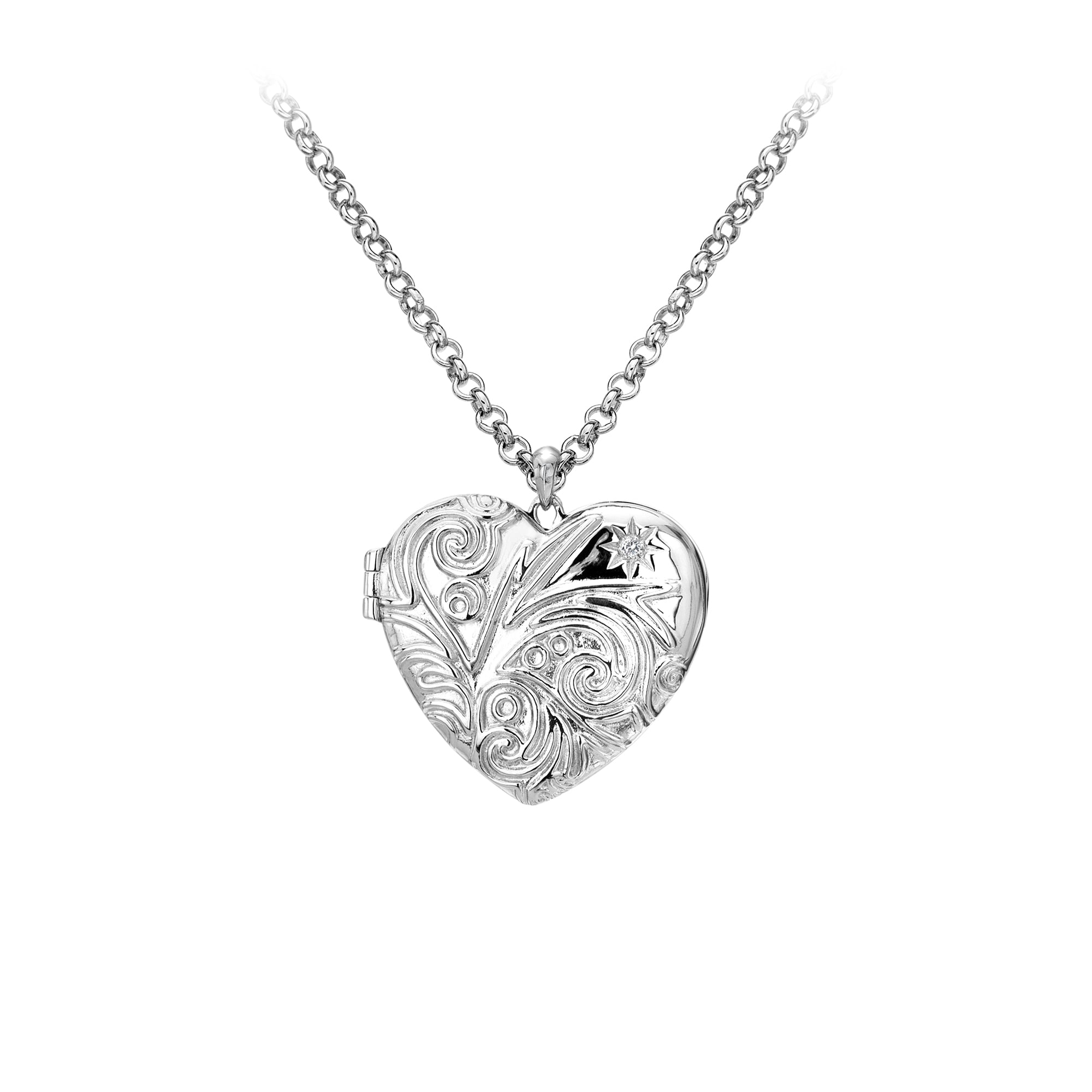 Hot Diamonds - Engraved Heart Locket – Godshaw Jewellers
